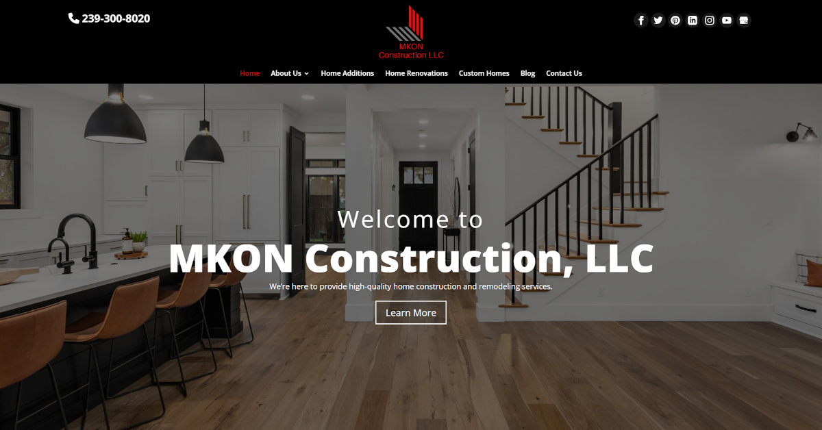 Our New Website is Live! | MKON Construction, LLC